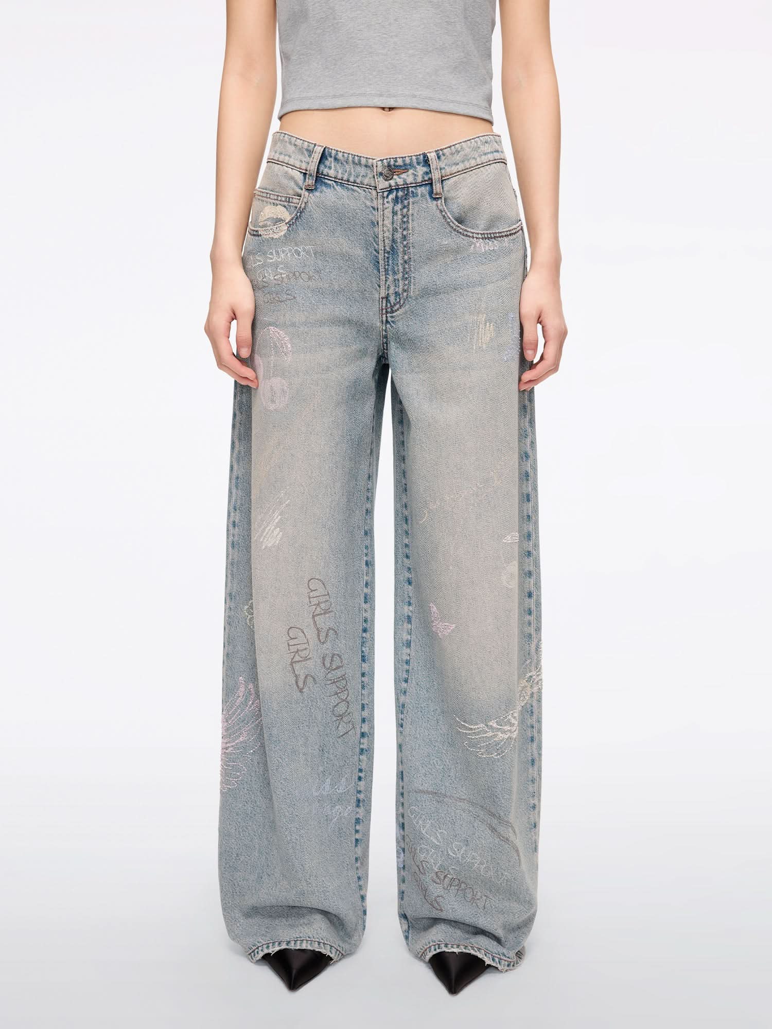 Graffiti Boxy Jeans - MISS SIXTY