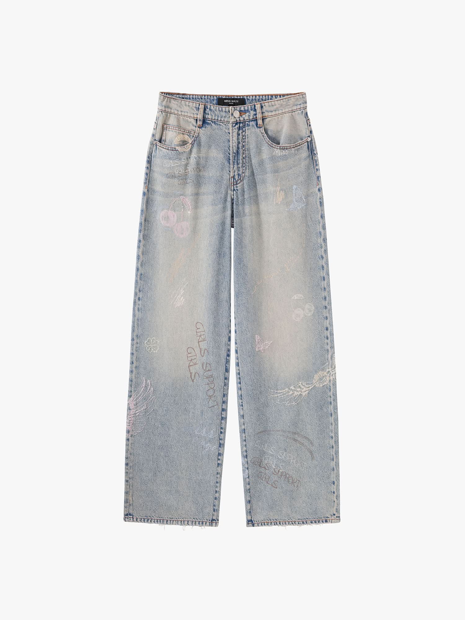 Graffiti Boxy Jeans - MISS SIXTY